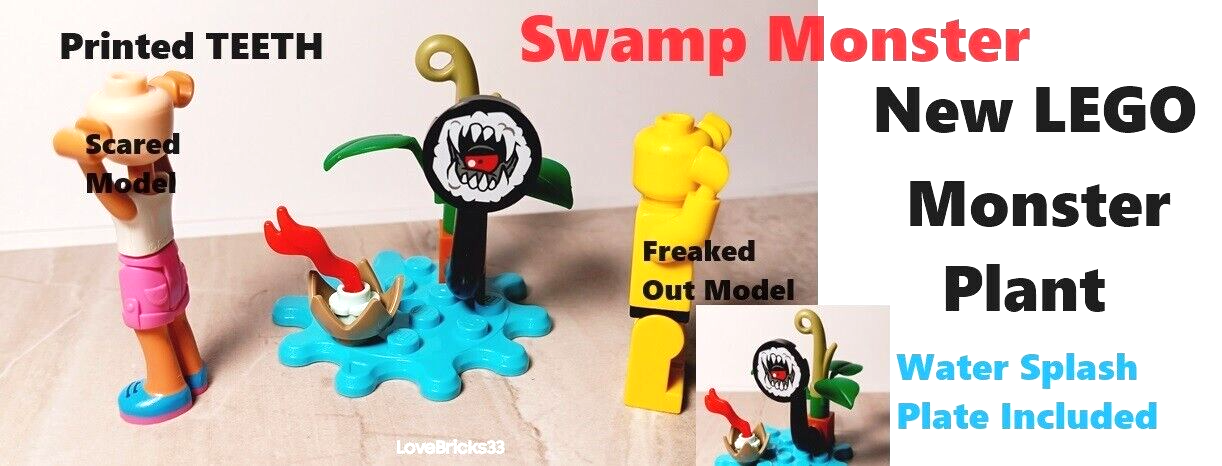 New LEGO Monster Plant HUNGRY Creature SWAMP Water Plate Halloween ...