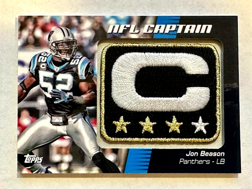 Jon Beason Captain Patch - 2012 Topps NFL Captain #NCP-JB Sick NM or ...