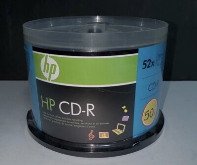 50 HP CD CD-R Logo Blank Media Disc 52x/80Min/700mb storage. New ...