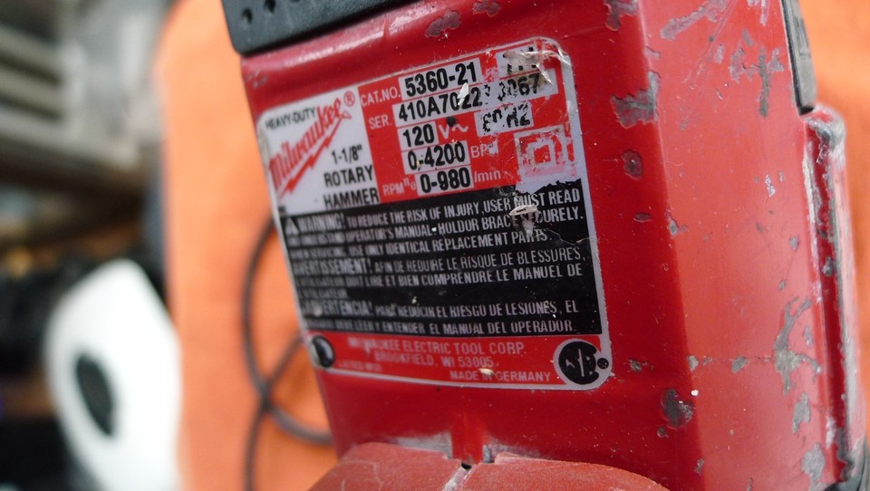 MILWAUKEE 5360-21 ROTARY HAMMER DRILL, SDS, CORDED ELECTRIC, GERMANY | eBay