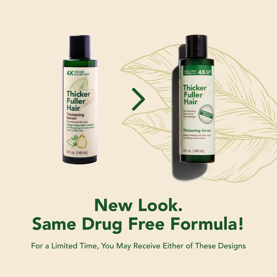 Thicker Fuller Hair Thickening Serum - Thinning Hair Treatment - Hair ...