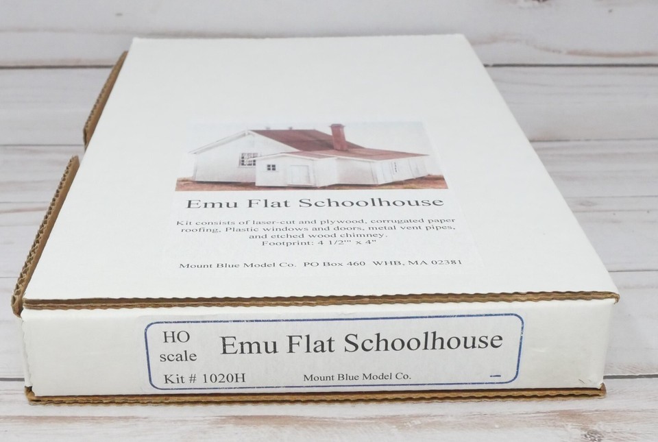 Mount Blue Model Co. 1020-H, Emu Flat Schoolhouse Building Kit, HO ...