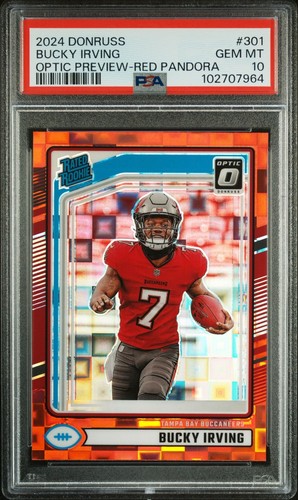 2024 PANINI DONRUSS OPTIC PREVIEW-RED PANDORA #301 BUCKY IRVING ROOKIE ...