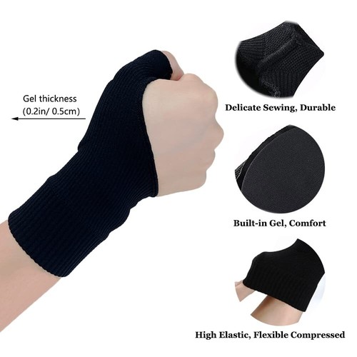 2PAIR Thumb Wrist Rest Compression Sleeve Adult Elastic Thumb Splint ...