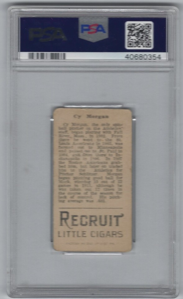 1912 T207 Recruit Little Cigars Cy Morgan PSA Authentic Altered ...