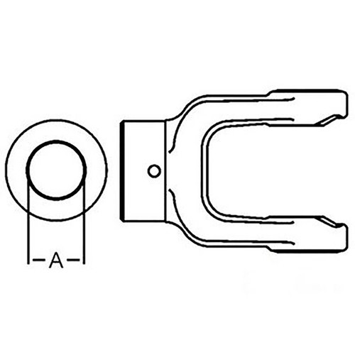 Weasler 1-1/2" Round Bore 1/4" Shear Pin Hole Implement Yoke 35N Series ...