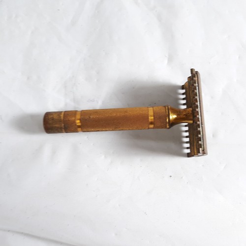 1930s Vintage Gillette Open Comb Gold Tone Safety Razor | eBay