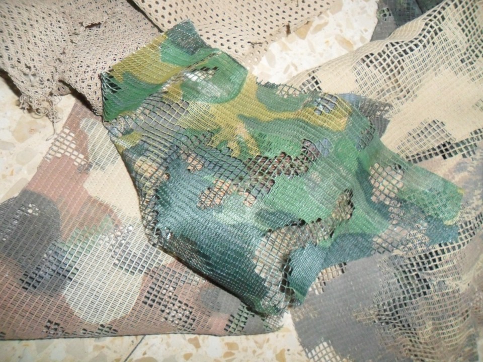 9 DIFFERENT Samples Israeli Army Idf Zahal Camo Camouflage Net 40's to ...