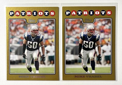 2008 Topps Football MIKE VRABEL 2x (GOLD) PARALLEL #/2008 PATRIOTS #231 ...