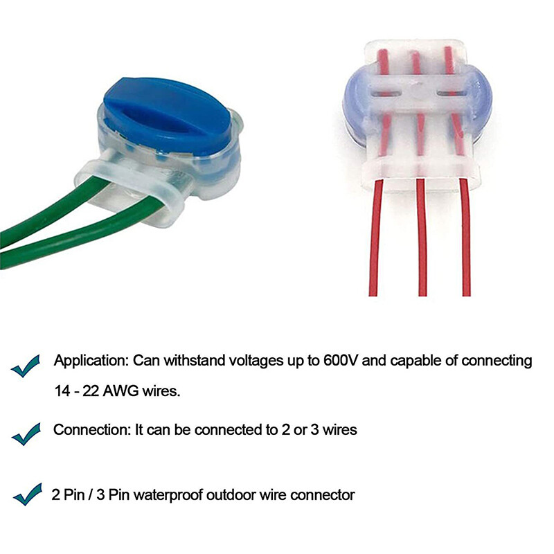 20PCS Wire Connectors for Outdoor Automower Robotic Lawn Mower 3-Way ...