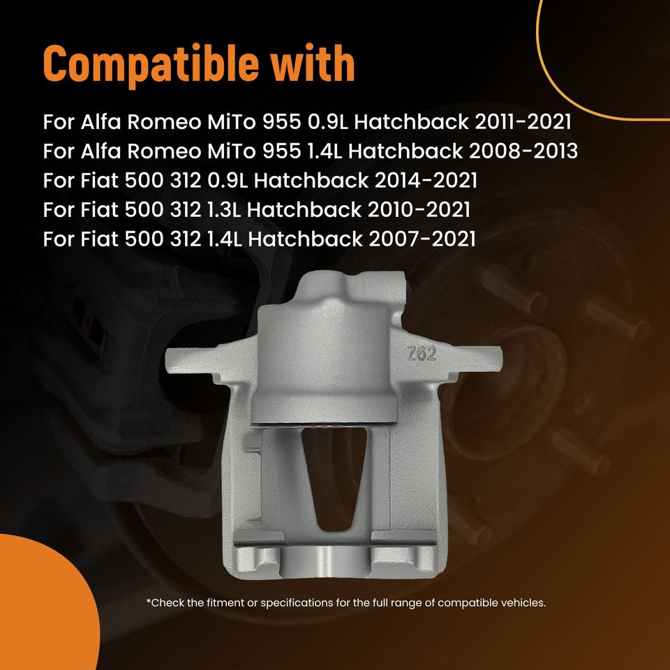 Front Right Floating Disc Caliper for Fiat 500 312 Panda 169 Punto 199 ...