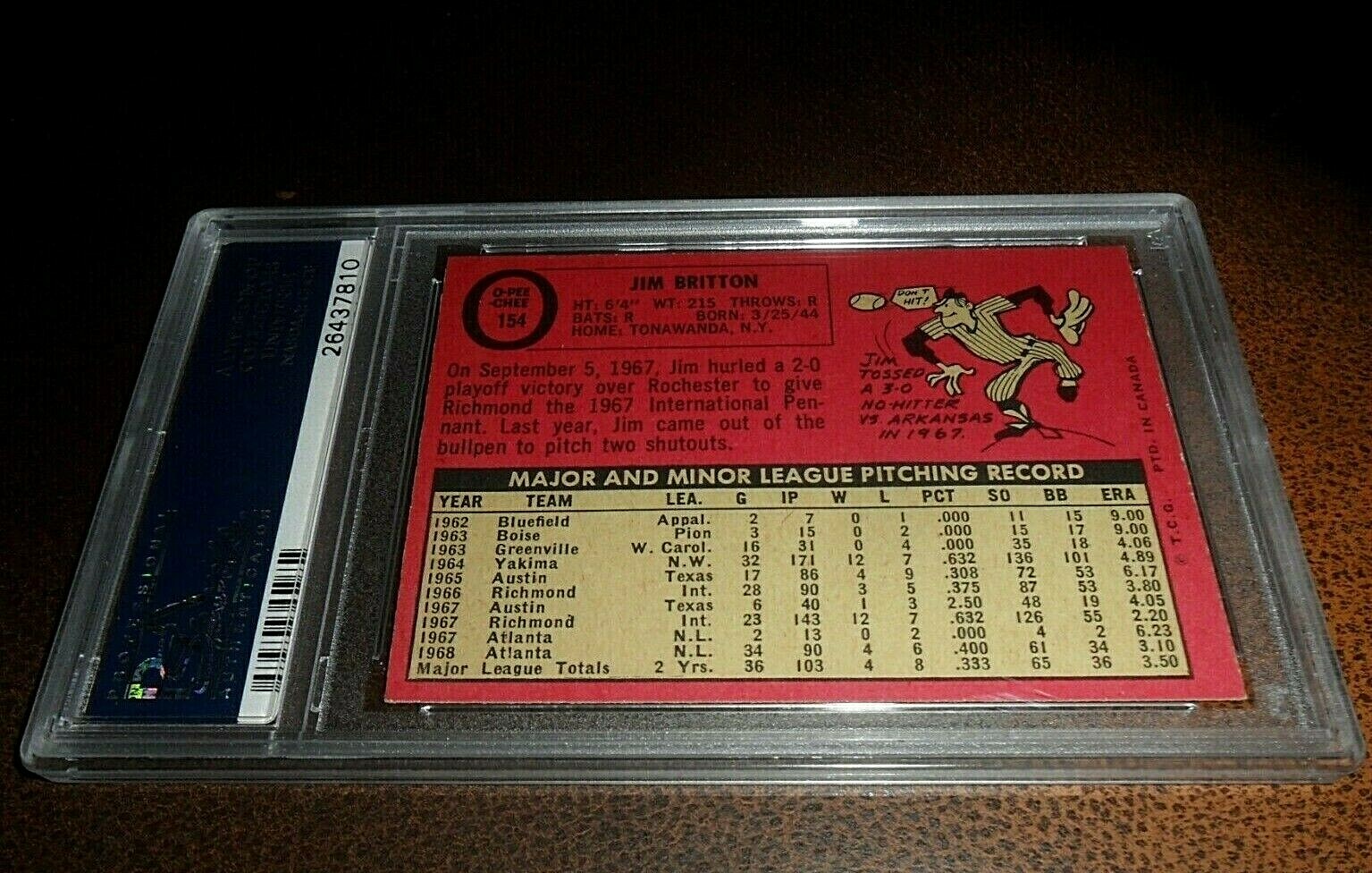 1969 O-Pee-Chee - #154 Jim Britton for sale online | eBay