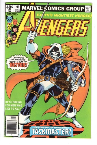 AVENGERS #196 (1980) - GRADE 9.0 - MARVEL 1ST APPEARANCE TASKMASTER ...