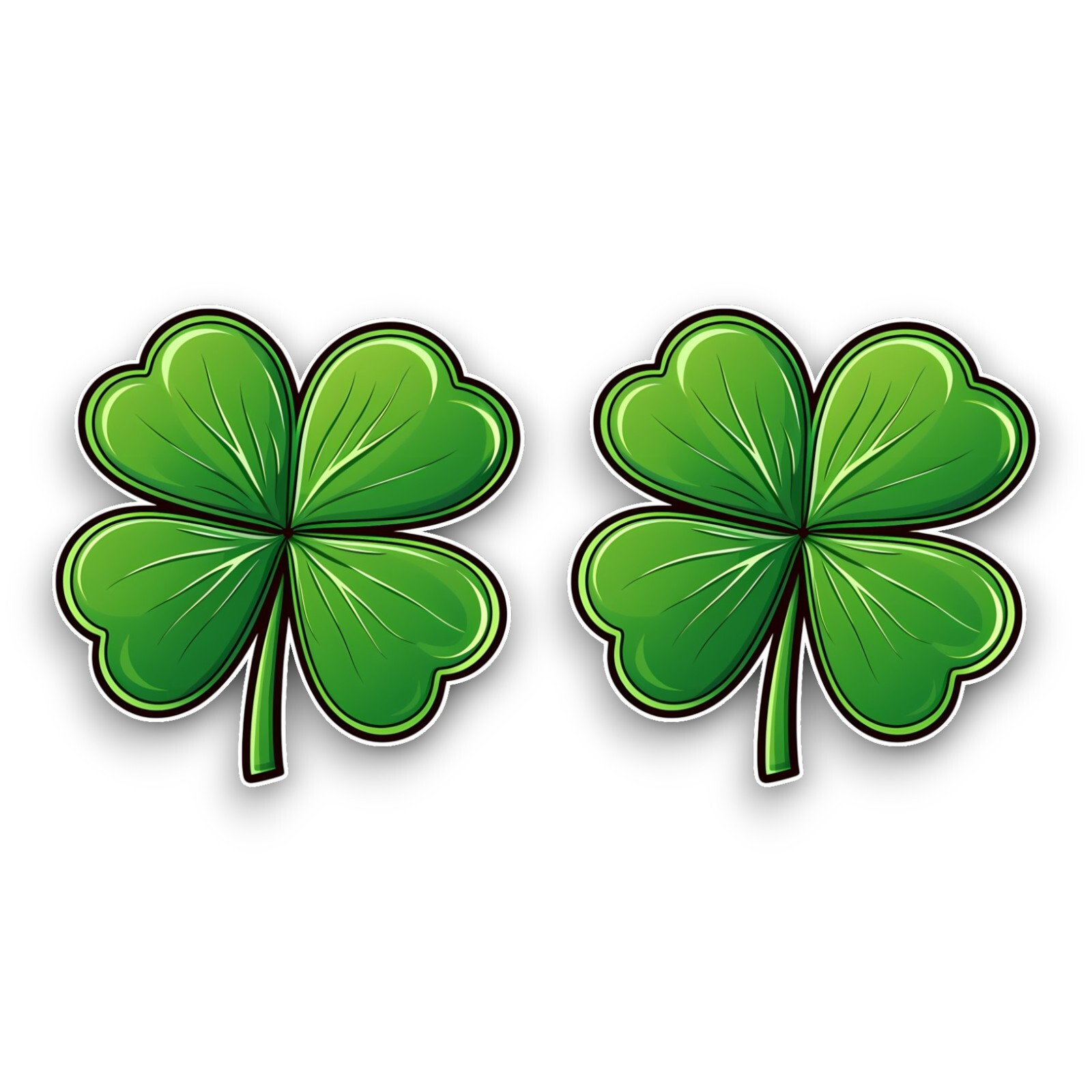 2x Small Four Leaf Clover Vinyl Sticker Decals For Car Laptop Scrapbook ...
