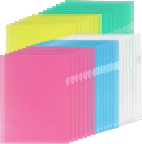 35 Pack Clear Plastic Project Folders for 8.5x11 Documents, Acid-Free ...