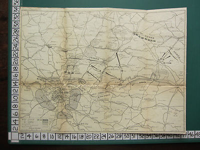 WW1 MAP/BATTLE PLAN DEFENCE of PARIS 1914 ~ 3rd SEPTEMBER 1914 FRENCH ...