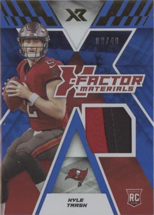 2021 Panini XR - X-Factor Materials Kyle Trask #XFM-KTR Blue /49 (MEM ...