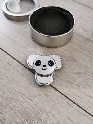 FIDGET HAND SPINNER PANDA GRIS METAL ALUMINIUM ANTI-STRESS ROULEMENT | eBay