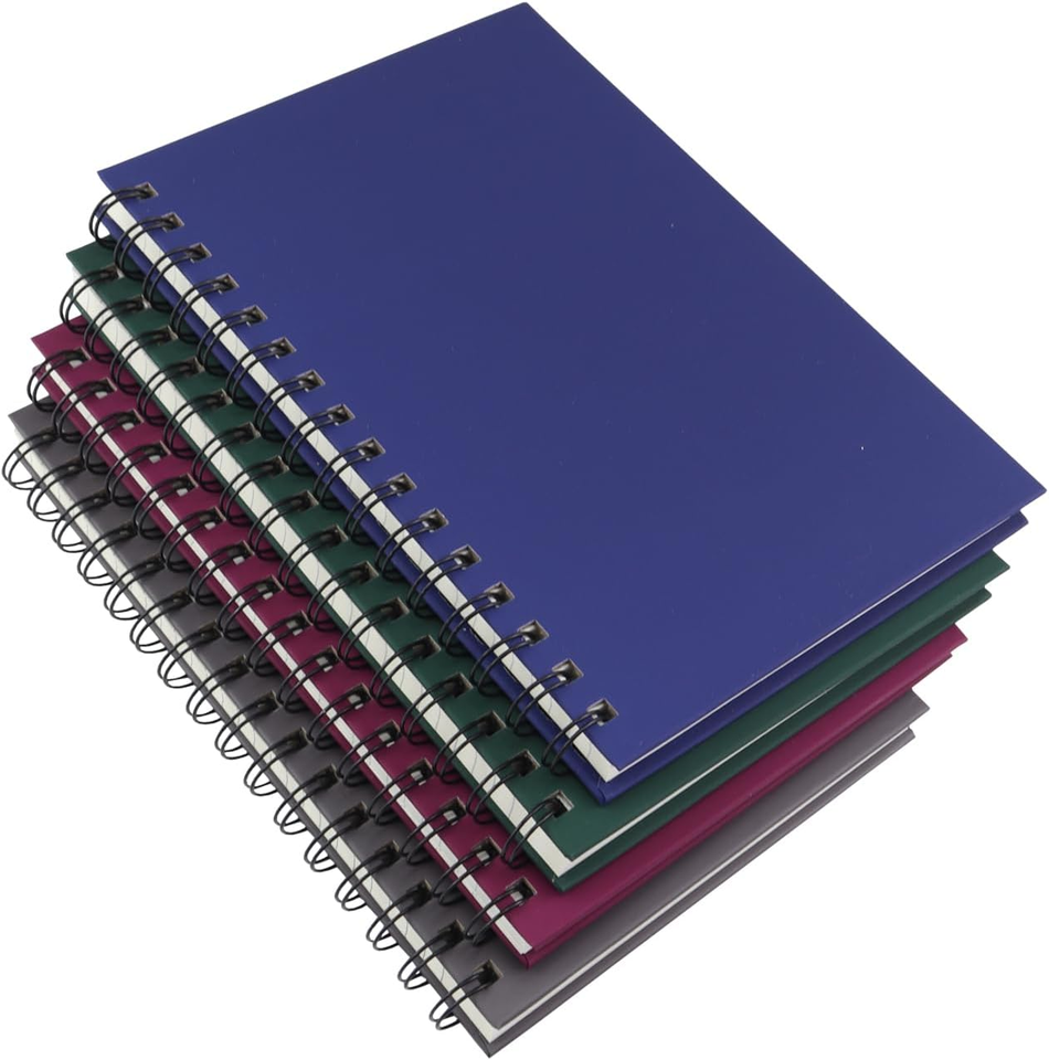 Spiral Notebook Journal, 4 Pack A5 Hardcover Spiral Notebooks, 5.7" X 8 ...