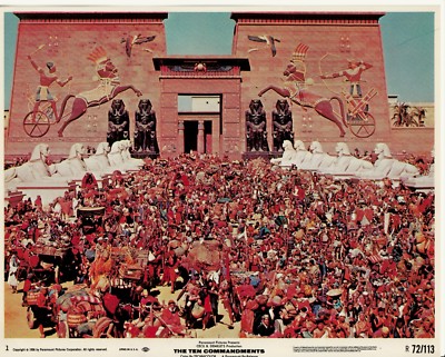 TEN COMMANDMENTS vintage 8x10 still CECIL B DeMILLE'S EXODUS SCENE ...