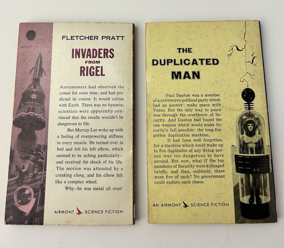 2 Vintage Sci-Fi Paperbacks – Duplicated Man (1959) & Invaders from ...