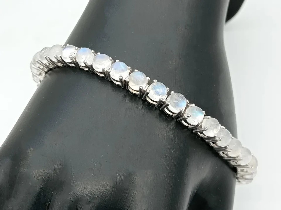 Regenbogen Mondstein Armband 925 Sterlingsilber Juni Geburtsstein Gift ...