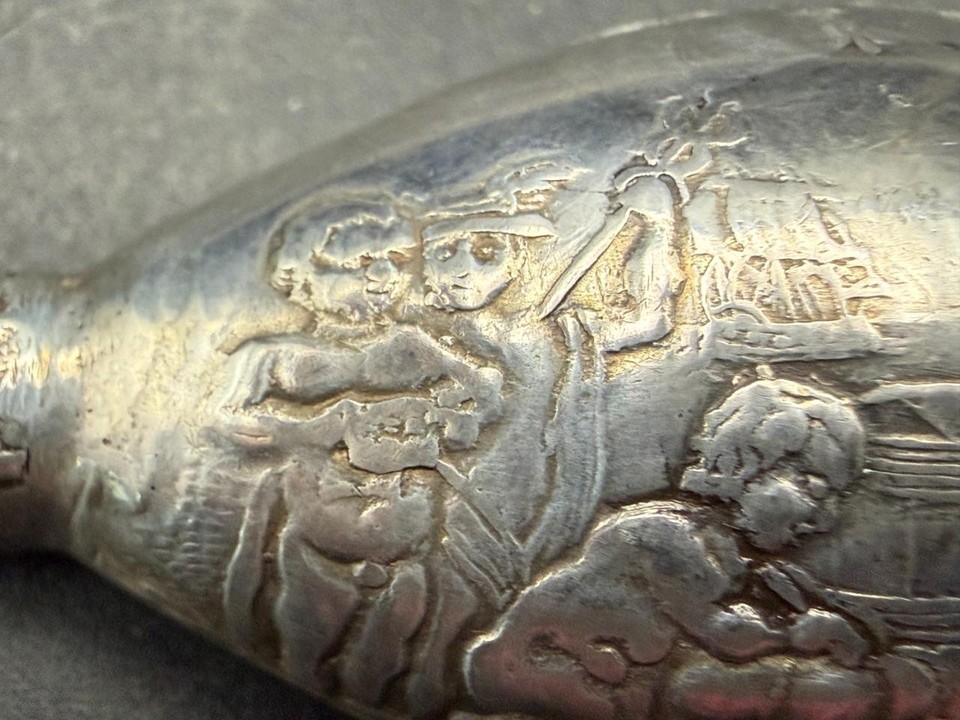 Antique Dutch .833 Silver Sword Hallmark Mandolin Lute Perfume Scent ...