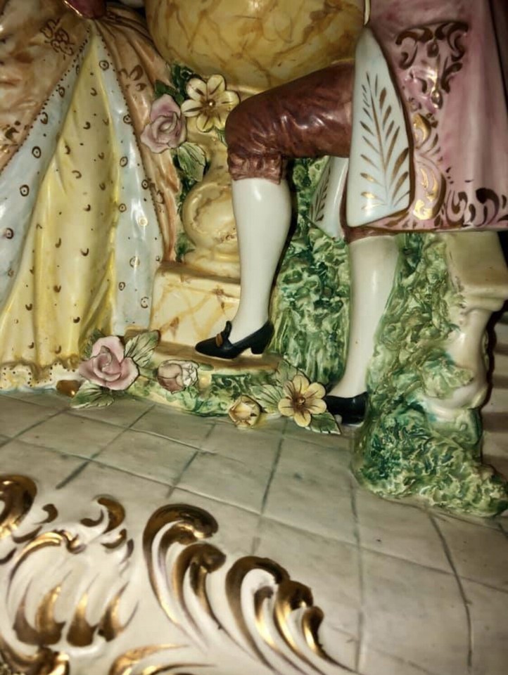 Beautiful Victorian capodimonte style lamp | eBay