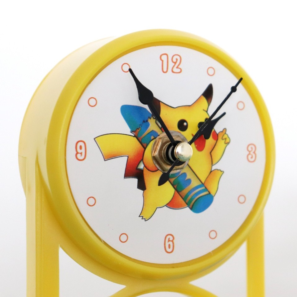 POKEMON PIKACHU Clock Mantel 1990s DOME! Rarity MOVING! Animated ...