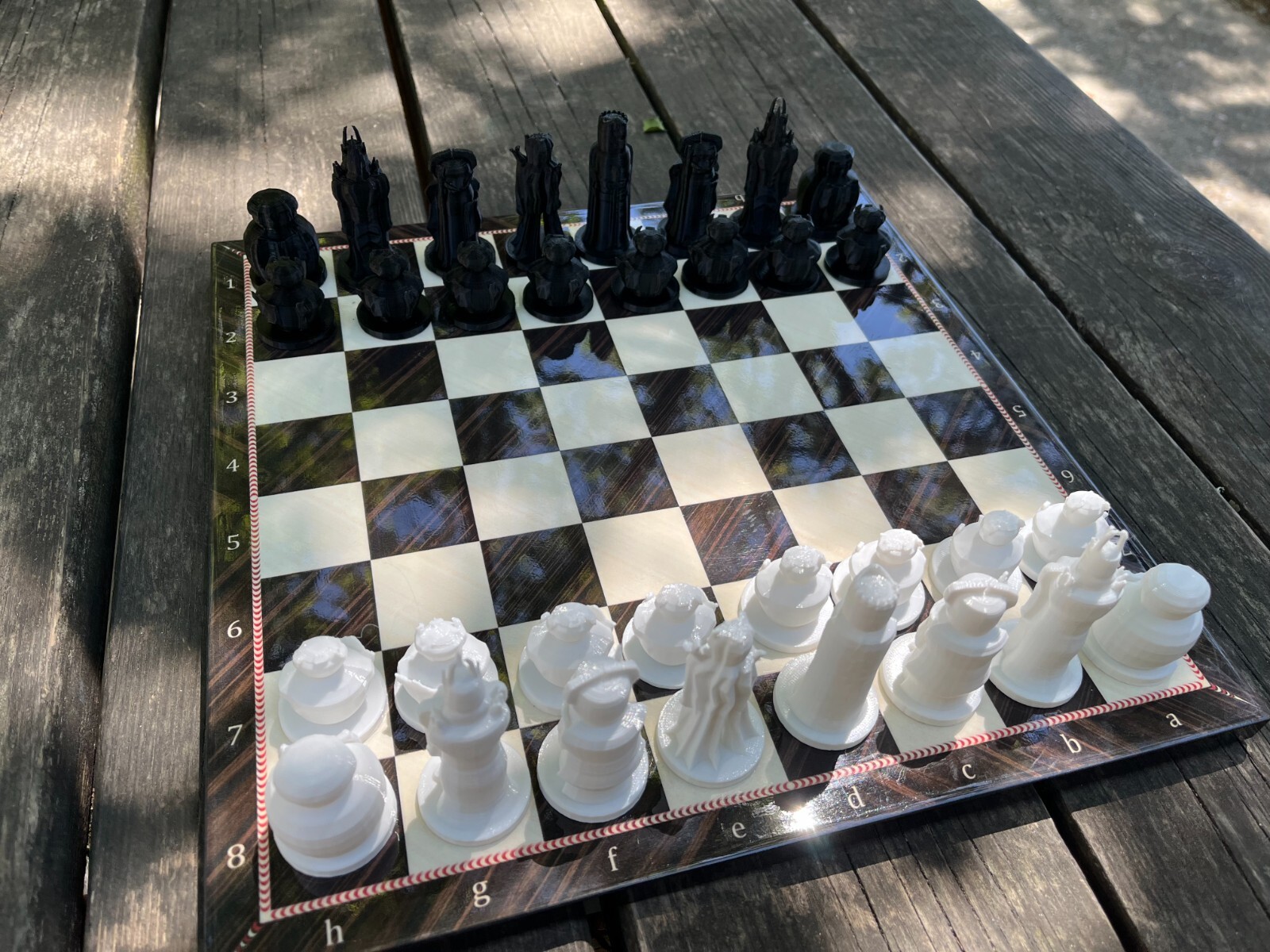 Lotr Chess Set w Lord of The Rings Chess Pieces - Custom Chess Set ...