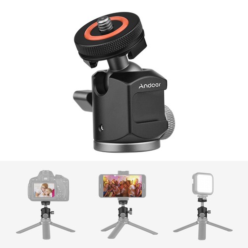 Andoer 2-in-1 360° Dual Use Ballhead 1/4 Screw for Camera Tripod Microphone | eBay