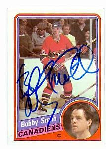 Bobby Smith autographed Hockey Card (Montreal Canadiens) 1984 Topps #83 ...