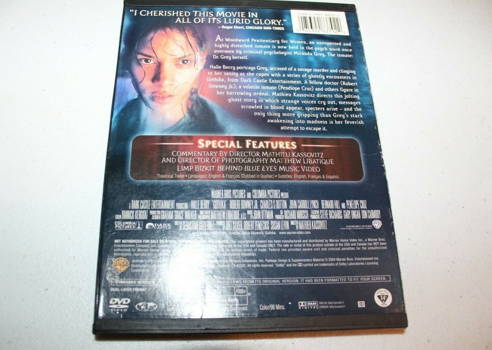 Gothika (DVD 2004 Full-Screen) Halle Berry, Robert Downey Jr., Charles ...