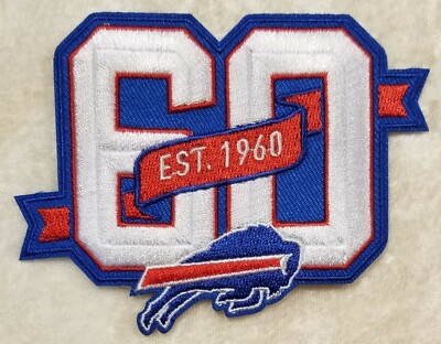 Buffalo Bills 4" 60 Year Iron On Embroidered Patch ~Free Tracking! | eBay