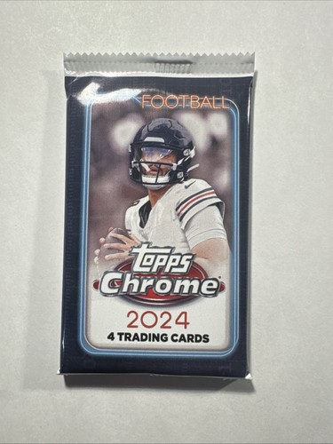 2024 Topps Chrome Football Guaranteed Factory Sealed Hot Pack Relic ...