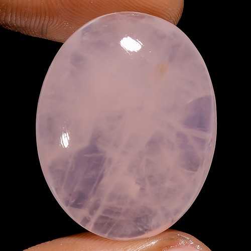 100% Natural Rose Quartz Oval Shape Cabochon Gemstone 38.5 Ct 28X22X6mm ...