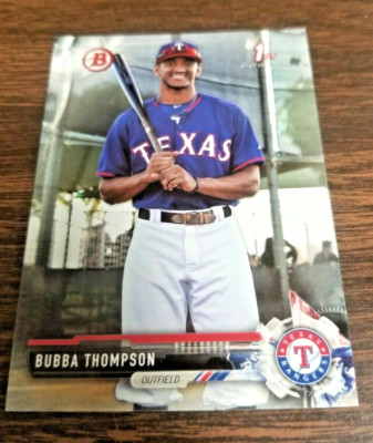 BUBBA THOMPSON 2017 BOWMAN DRAFT CARD BD-141 REDS (10-CARD FIRST ROOKIE ...
