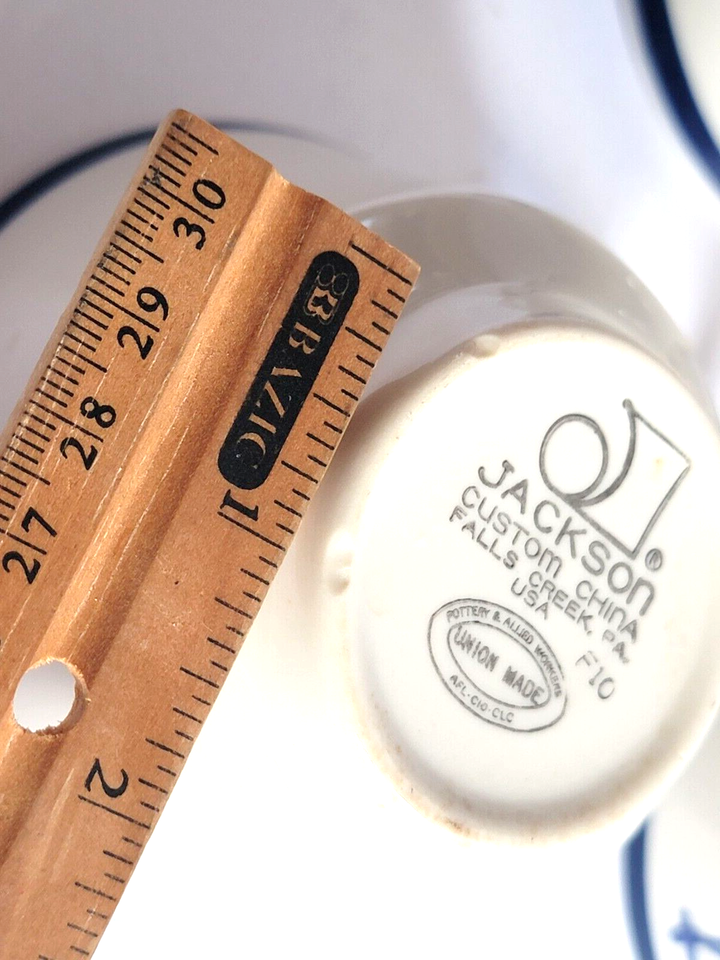 JACKSON CUSTOM CHINA FOOTED USN FOULED ANCHOR MESS HALL COFFEE CUPS LOT ...