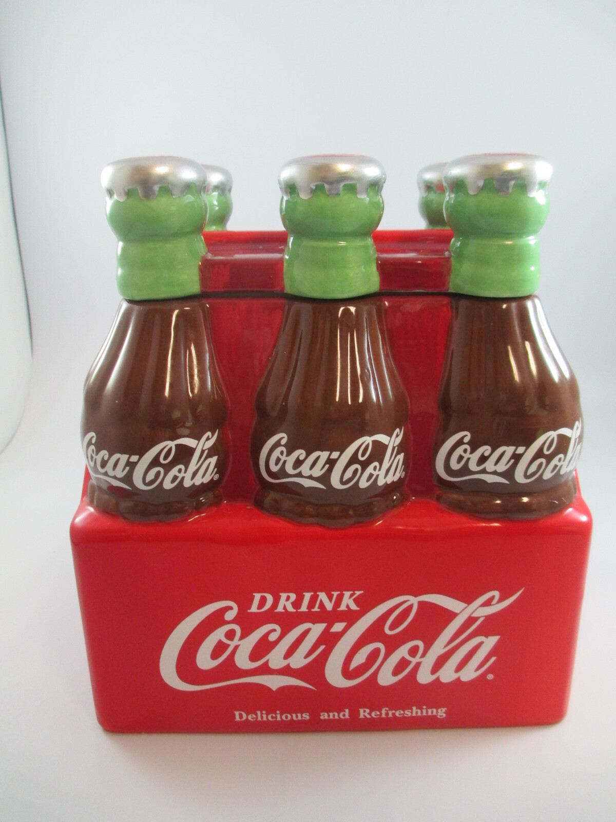 Coca-Cola Cookie Jar Snack Jar 6-Pack of Bottles Red New | eBay
