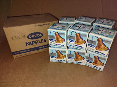 Vintage Davol Baby Bottle Nipples Full Case | eBay