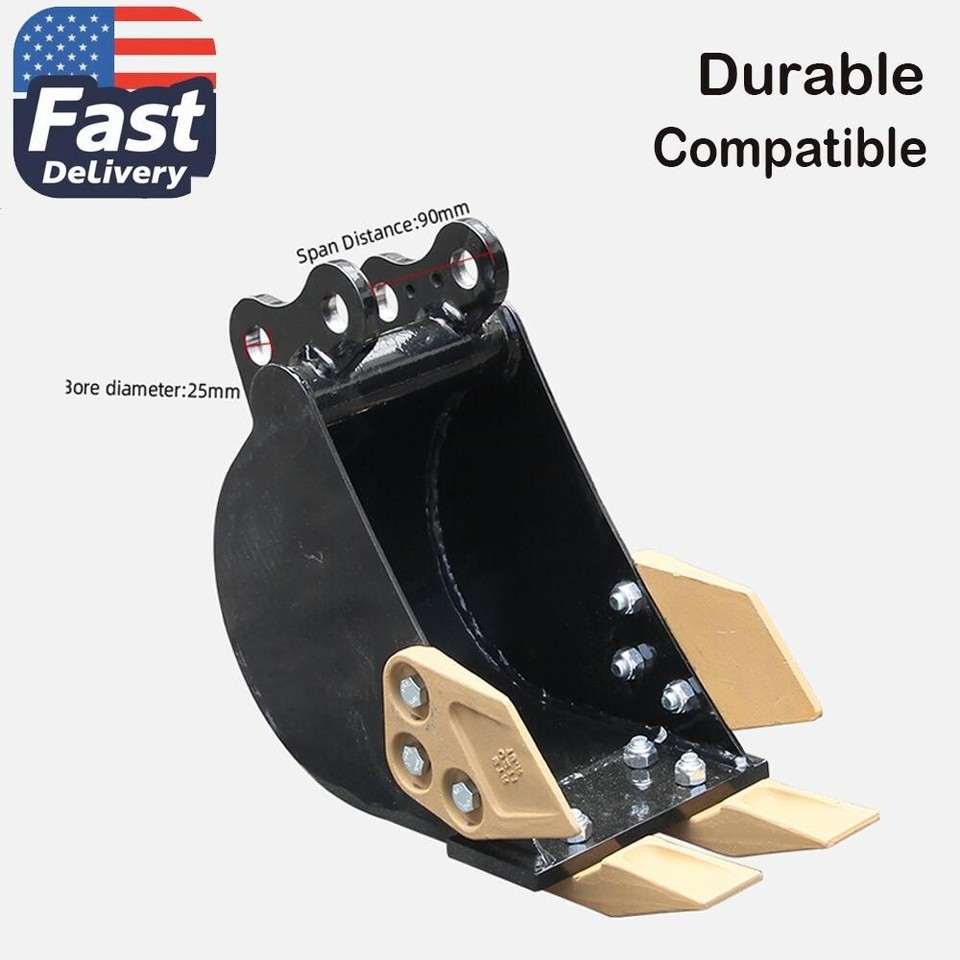 Narrow Trenching Bucket 200mm Attachment For Mini excavators Digger US ...