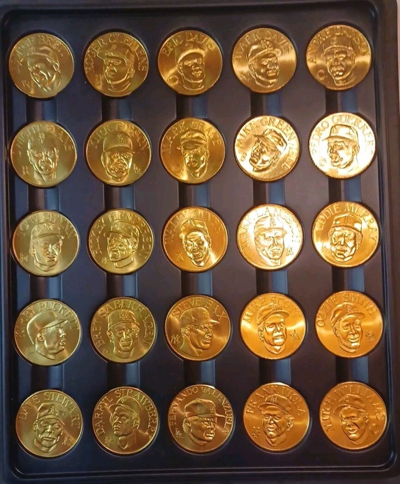 1990 Sport Stars Collector Baseball Coins Set Of 25 w/ COA and Bonus ...