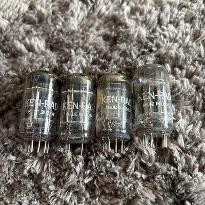 5672 Lot Of 4 Ken Rad 12AX7 Pewter Plates Vacuum Tubes | eBay