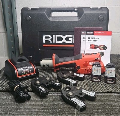 Ridgid Tools RP 241 Press Tool Kit with 3 Jaws 1/2", 3/4", 3/8" | eBay