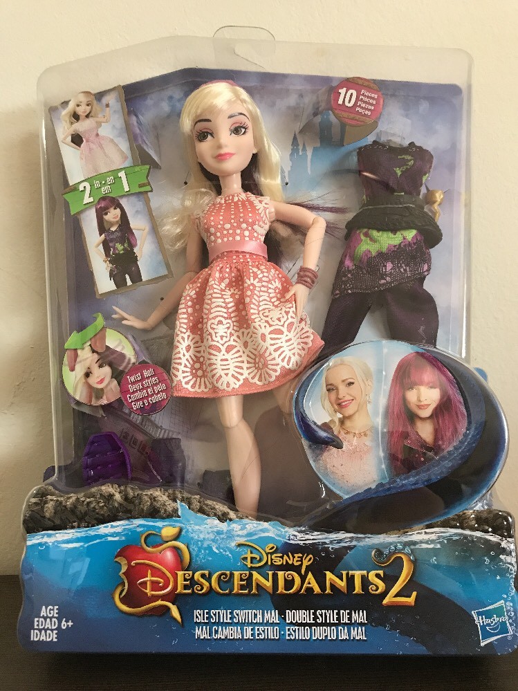 New Disney Descendants 2~ Isle Style Switch Mal~2 in 1 doll | eBay
