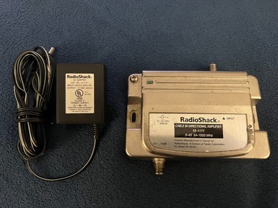 Radio Shack Cable Bi-Directional Amplifier 15-1171. 5-40 Mhz. 54-1000 ...