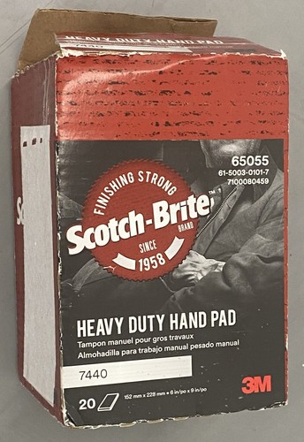 3M 7440B SCOTCH-BRITE TAN MEDIUM 6 X 9 ALUMINUM OXIDE HEAVY DUTY HAND ...