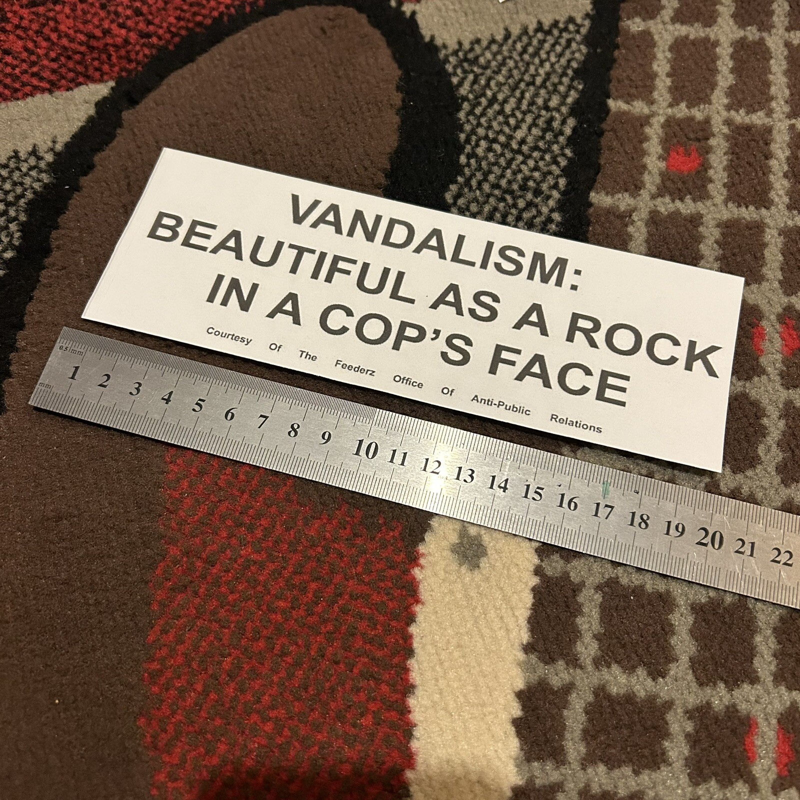 Vandalism: Beautiful As A Rock In A Cop’s Face Paper Sticker Kurt ...