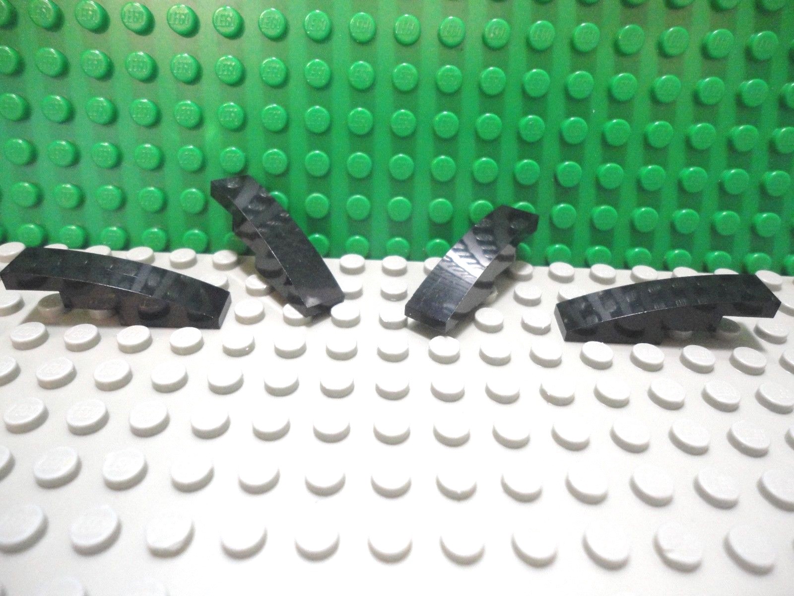 Lego 4 Black 4x1 Curved Smooth Slopes brick block NEW | eBay