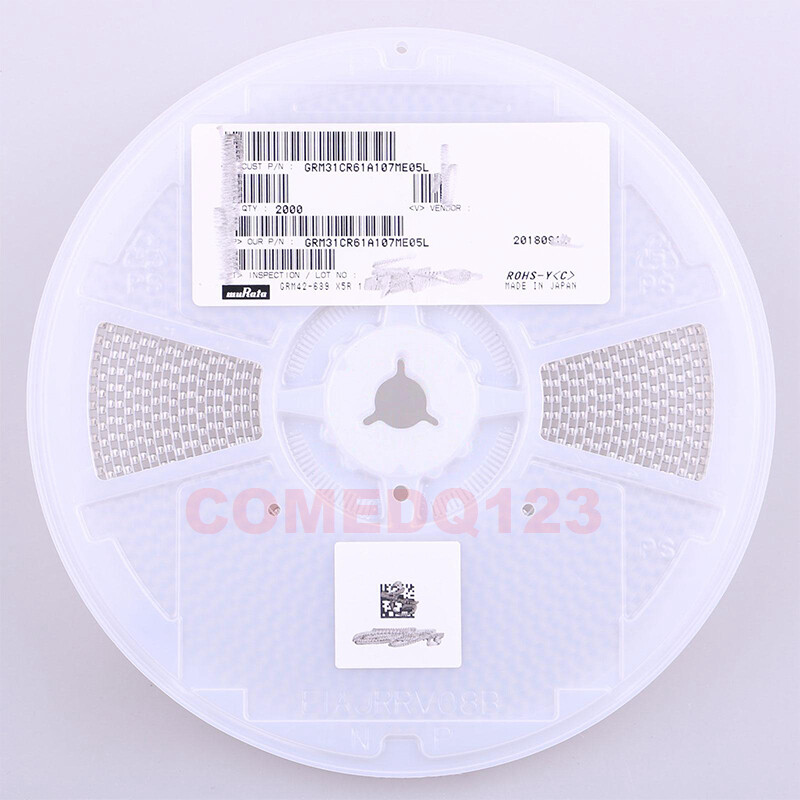 2000PCS/Reel 1206 100uF 10V X5R ±20% GRM31CR61A107ME05L Ceramic ...